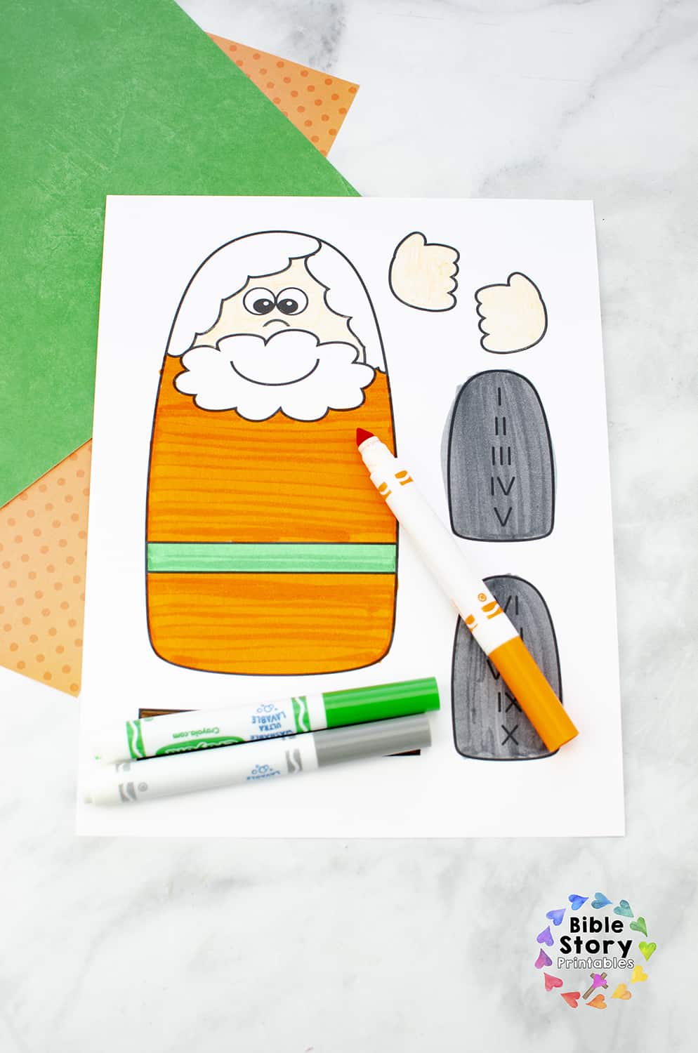 Ten Commandments Bible Craft - Bible Story Printables