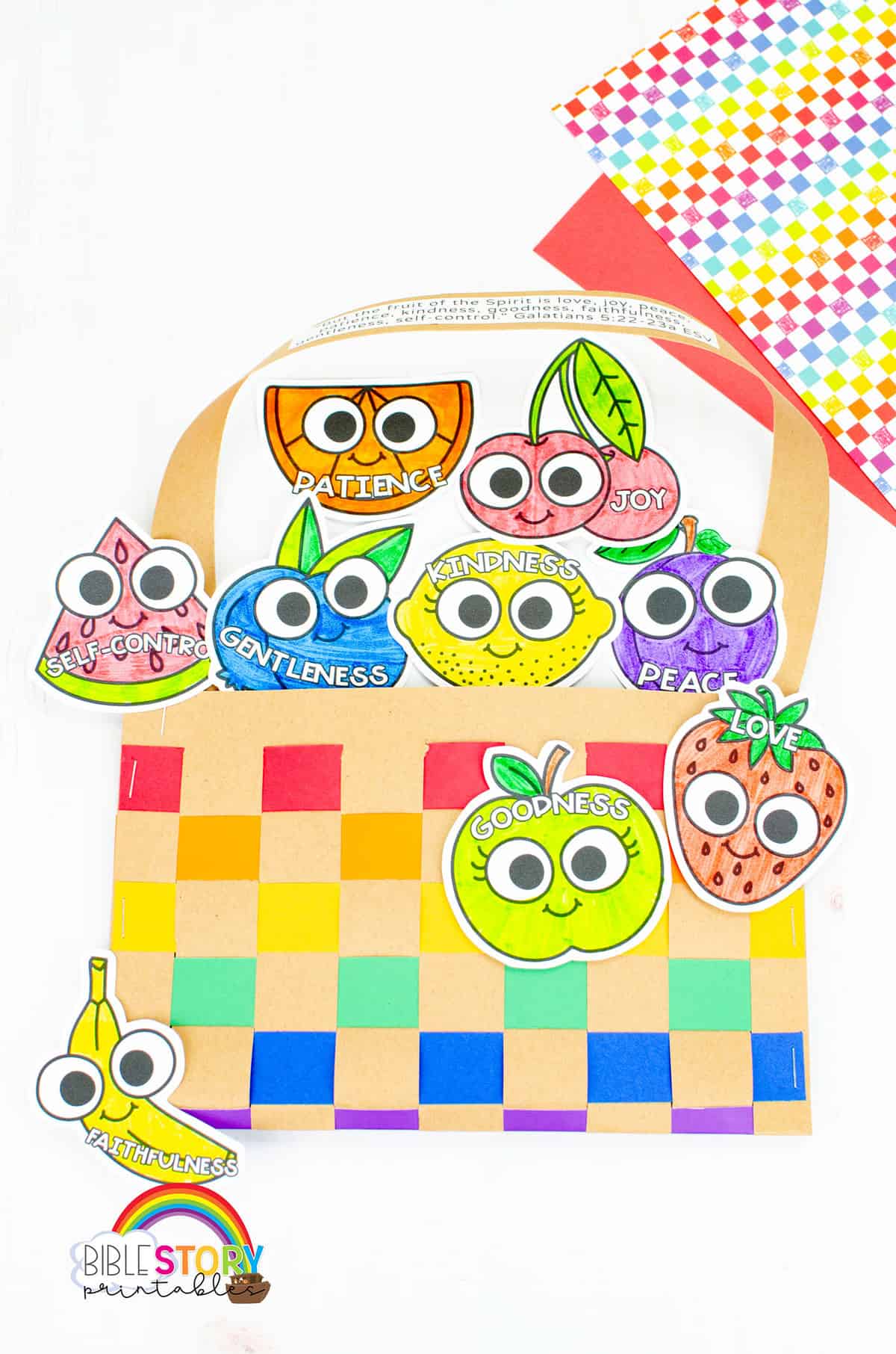 Fruit of the Spirit Basket Craft for Kids - Bible Story Printables
