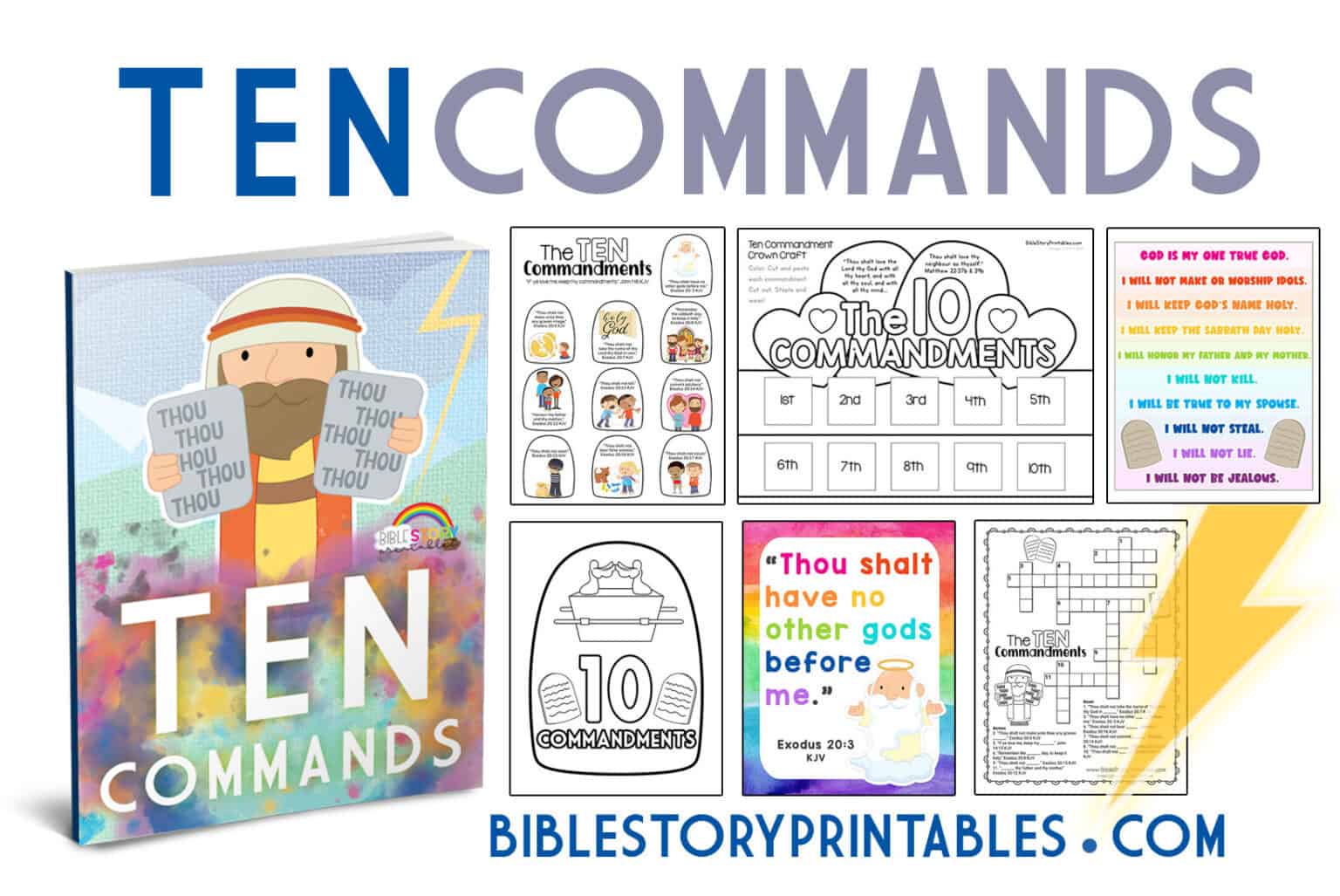 Ten Commandments Crafts - Bible Story Printables