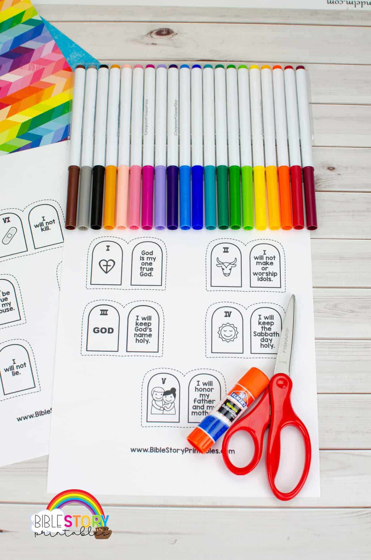 10 Commandments Craft - Bible Story Printables
