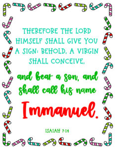 Christmas Bible Verses for Kids - Bible Story Printables