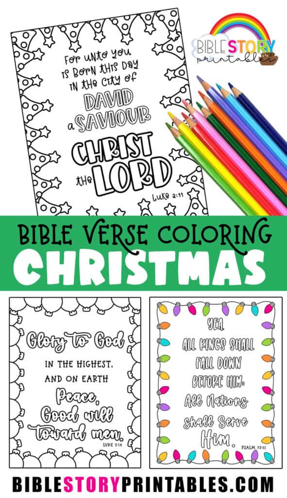 Bible Verse Coloring Christmas - Bible Story Printables