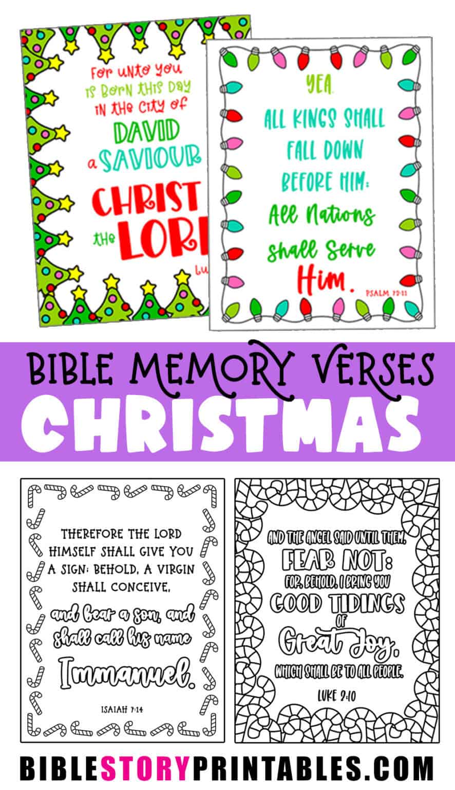ChristmasBibleMemoryVerseKids - Bible Story Printables