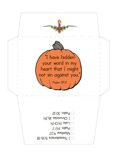 Pumpkin Bible Verse Cards for Thanksgiving - Bible Story Printables