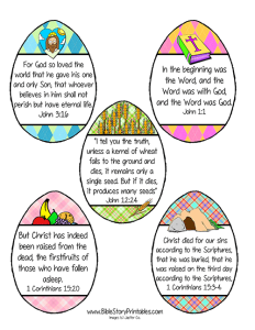 Easter Bible Verse Cards for Kids - Bible Story Printables