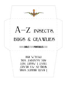 ABC Insect Bible Verse Cards - Bible Story Printables